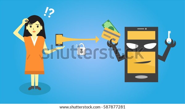 Hacker Thief Stealing Credit Card Data Stock Vector (Royalty Free ...