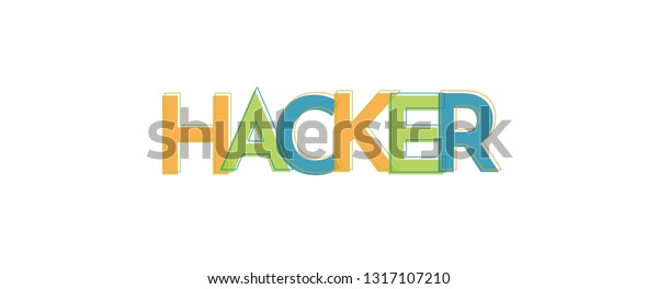 Hacker Word Concept Hacker Use Cover Stock Vector (Royalty Free ...