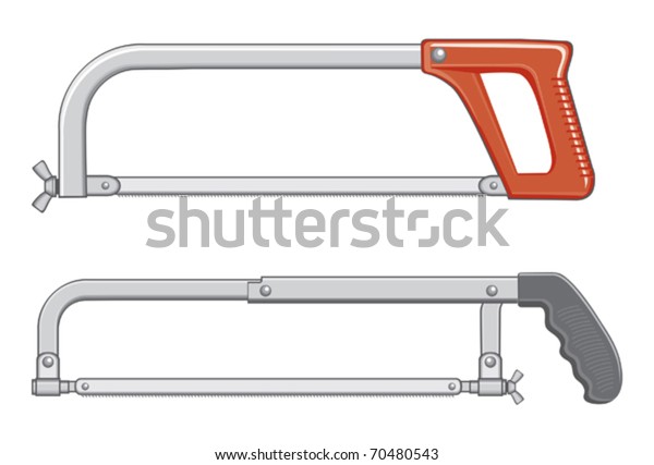 Hacksaw Illustration Two Different Hacksaws One Stock Vector (Royalty ...