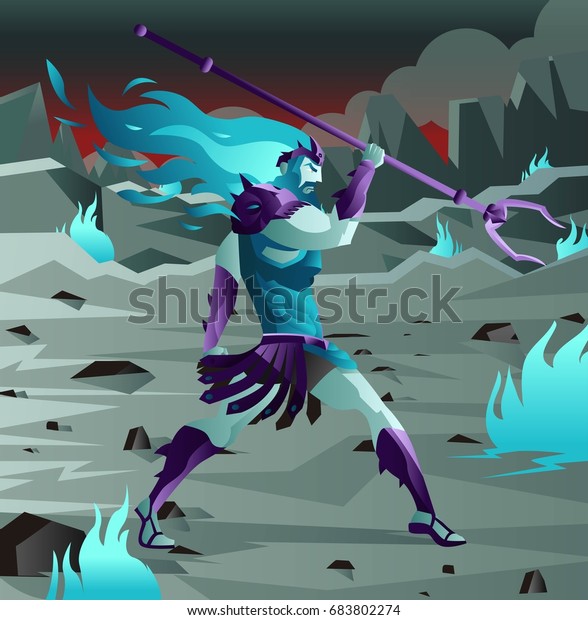 Hades Pluto God Dead Hell Greek Stock Vector (Royalty Free) 683802274 ...