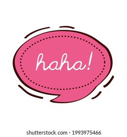 Haha Word Text Balloon Stock Vector (Royalty Free) 1993975466 ...