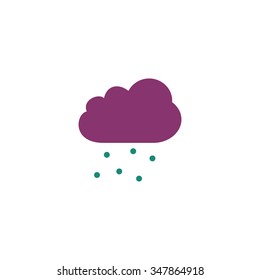 Hail Color Vector Icon On White Stock Vector (Royalty Free) 347864918 ...