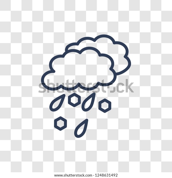 Hail Icon Trendy Linear Hail Logo Stock Vector (Royalty Free) 1248631492