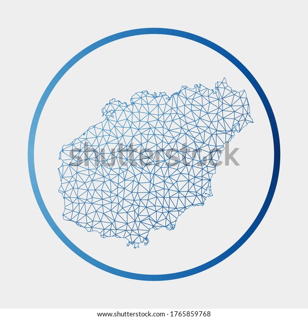 Hainan Icon Network Map Island Round Stock Vector (Royalty Free ...