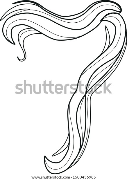 Hair Alphabet Numbers Vector 7 Stock Vector (Royalty Free) 1500436985 ...