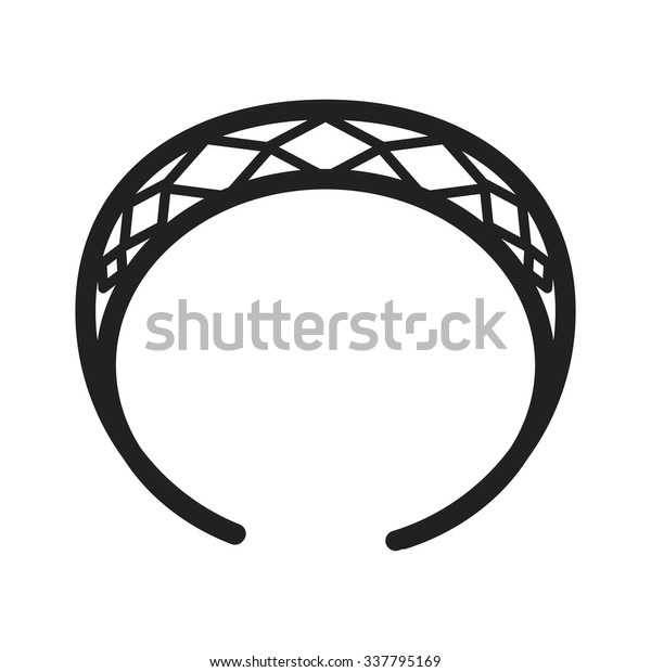 Hair Band Rubber Icon Vector Image Stock Vector (Royalty Free) 337795169