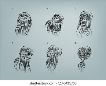 Hair Set Design Stock Vector (Royalty Free) 1137875543