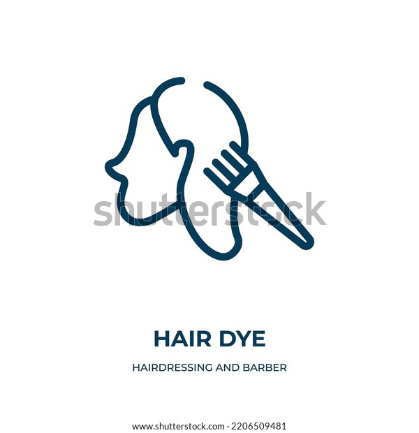 Hair Dye Icon Linear Vector Illustration Stock Vector (Royalty Free ...