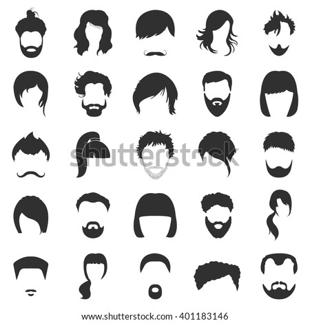 Hair Icons Set 스톡 벡터(사용료 없음) 401183146 - Shutterstock