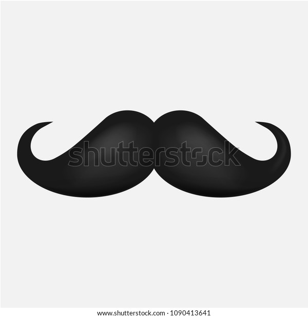 Hair Mustaches Icon On White Background Stock Vector Royalty Free
