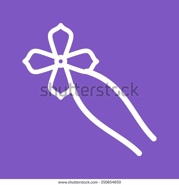 Hair Pin Clip Icon Vector Image Stock Vector (Royalty Free) 350854850 ...