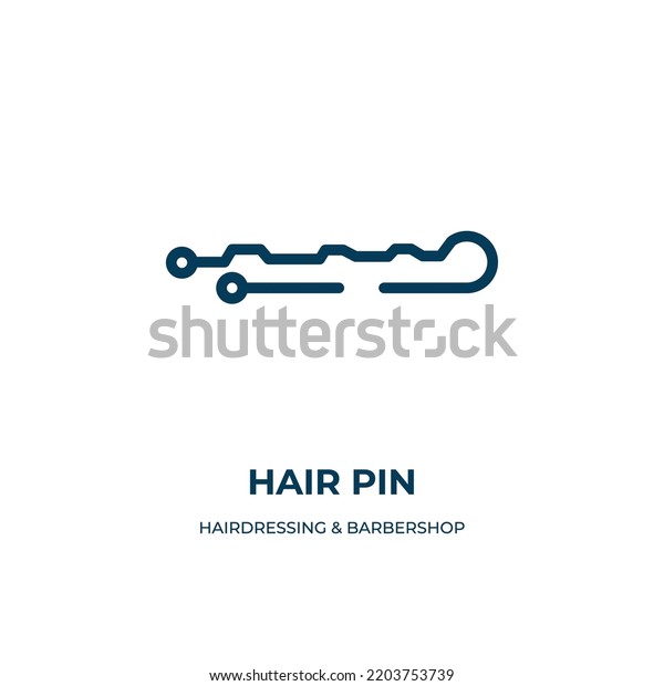 Hair Pin Icon Linear Vector Illustration Stock Vector (Royalty Free ...