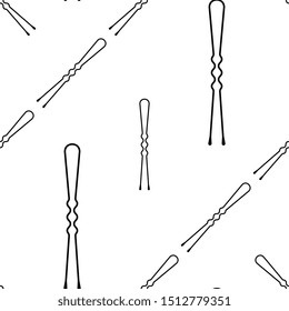 Hair Pin Icon Seamless Pattern Hair Stock Vector (Royalty Free ...