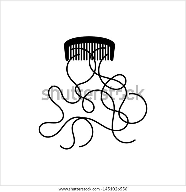 Hair Problem Icon Frizzy Hair Vector Stock Vector (Royalty Free ...