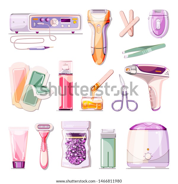 머리카락 제거 방법 벡터 만화 그림뷰티 스톡 벡터(로열티 프리) 1466811980 | Shutterstock