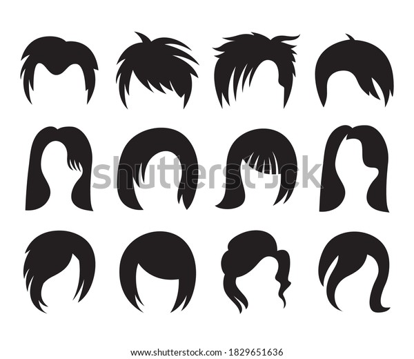 Hair Style Icons Set Vector Illustration Stock Vector (Royalty Free ...