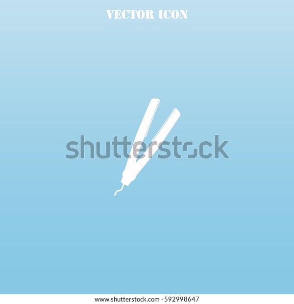 Hair Styler Vector Icon Stock Vector (Royalty Free) 592998647 ...