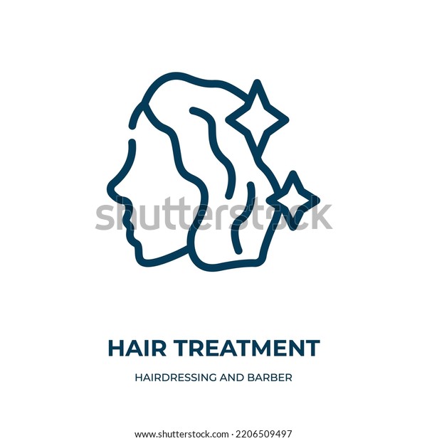 Hair Treatment Icon Linear Vector Illustration Stock Vector (Royalty ...
