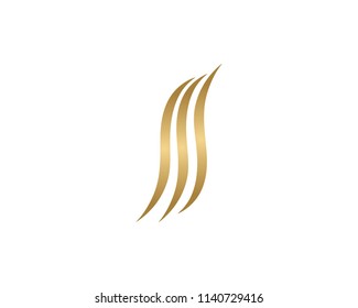 Vektor Stok Hair Wave Icon Vector Illustratin Design (Tanpa Royalti ...