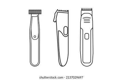 Haircutting Machine Isolated Line Vector Image Stock Vector (Royalty ...