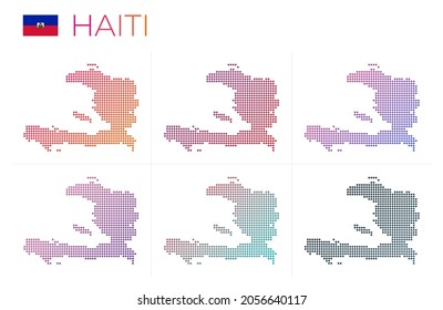 Haiti Dotted Map Set Map Haiti Stock Vector (Royalty Free) 2056640117 ...
