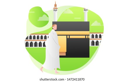 Hajj Umrah Background Illustration Vector Stock Vector (Royalty Free ...