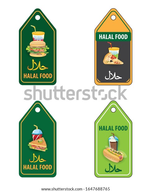 Halal Label Design Vector Graphics Restaurants Stock Vector (Royalty ...