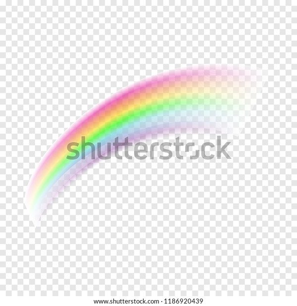 Half Arc Naturalistic Rainbow On Vector Stock Vector (Royalty Free ...