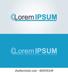 Half Blue Circle Logo Design Stock Vector (Royalty Free) 405935149