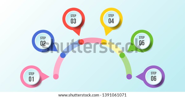 Half Circle Chart Timeline Infographic Templates Stock Vector (Royalty ...
