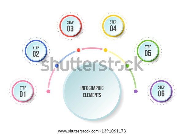 Half Circle Chart Timeline Infographic Templates Stock Vector (Royalty ...