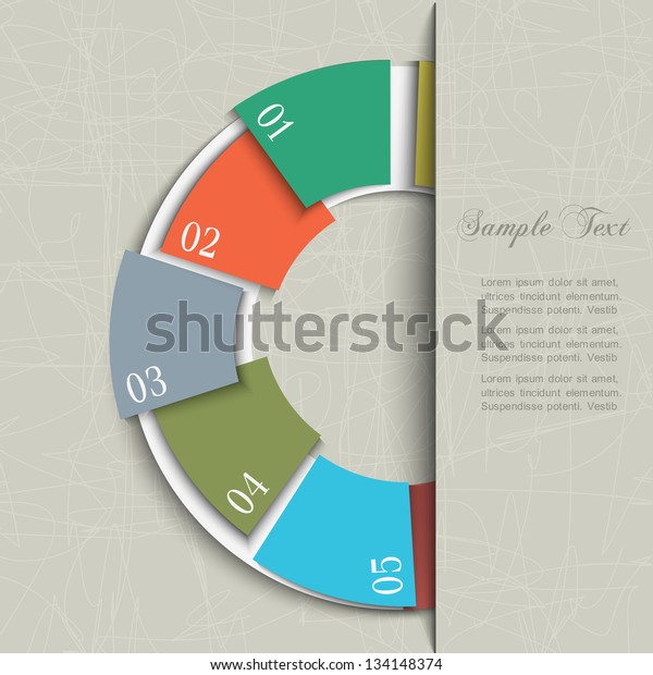 Half Circle Design Template Infographics Website Stock Vector (Royalty ...