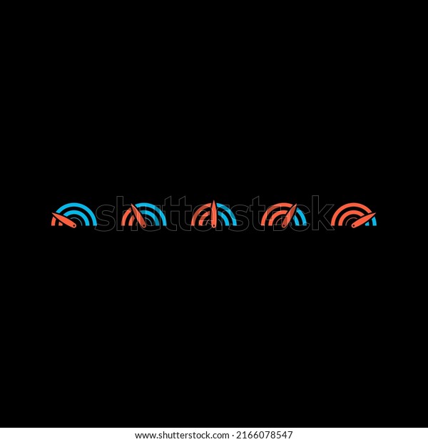 Half Circle Indicator Symbols On Black: เวกเตอร์สต็อก (ปลอดค่าลิขสิทธิ์ ...