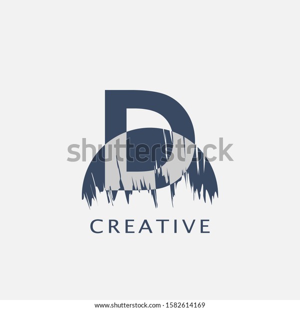 Half Circle Letter D Brush Stroke Stock Vector (Royalty Free ...