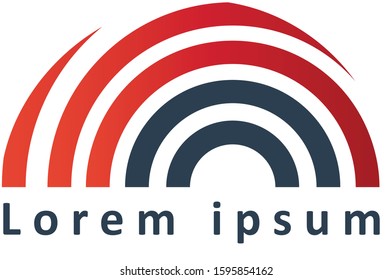 Half Circle Logo Vector Design Stock Vector (Royalty Free) 1595854162 ...