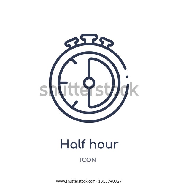 Half Hour Icon Technology Outline Collection Stock Vector (Royalty Free ...