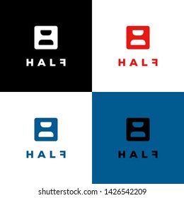 Half Logo Design Illustration Stock Vector (Royalty Free) 1426542209 ...
