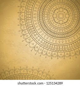 Half Mandala Ornament Space Your Text Stock Vector (Royalty Free ...
