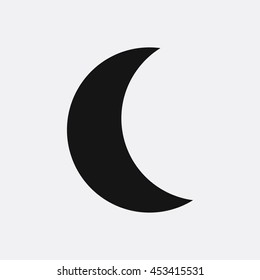 Half Moon Symbol Icon Sign Vector: vector de stock (libre de regalías ...