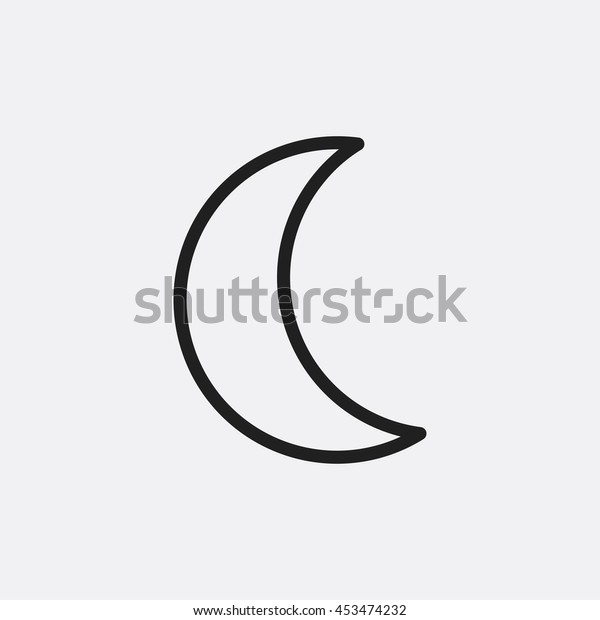 Half Moon Icon Illustration Isolated Vector Stock Vector (Royalty Free ...