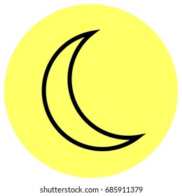 Half Moon Icon Sign Design Stock Vector (Royalty Free) 685911379 ...