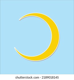 Half Moon Illustration Line Art Vector Stock Vector (Royalty Free ...