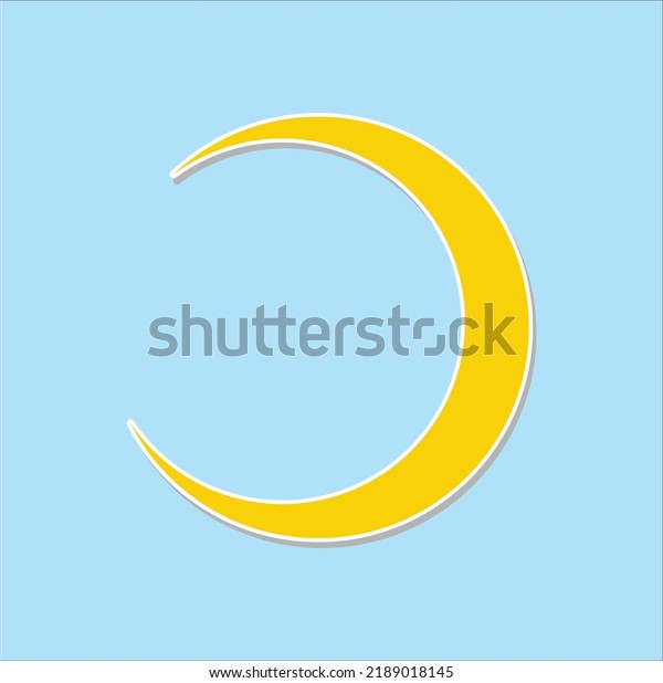 Half Moon Illustration Line Art Vector Stock Vector (Royalty Free ...
