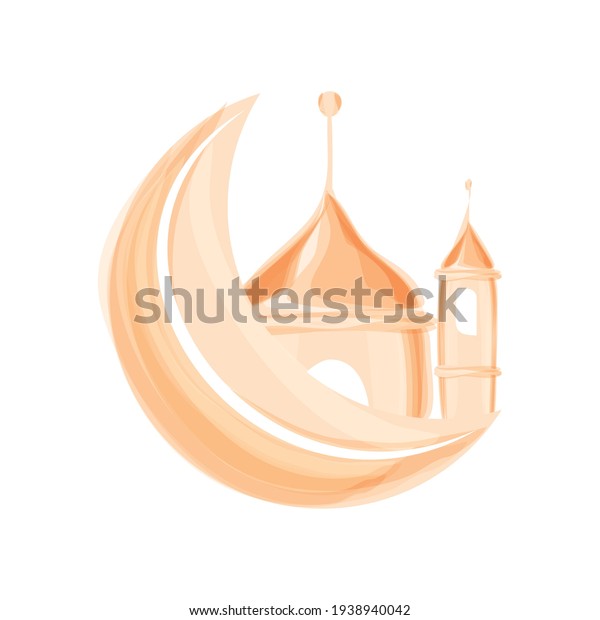 Half Moon Islamic Temple Drawing Stock Vector (Royalty Free) 1938940042 ...