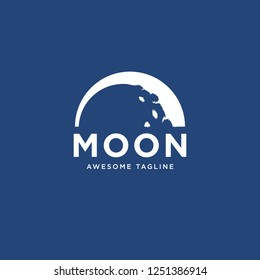 Half Moon Logo Design Template Inspiration: เวกเตอร์สต็อก (ปลอดค่า ...