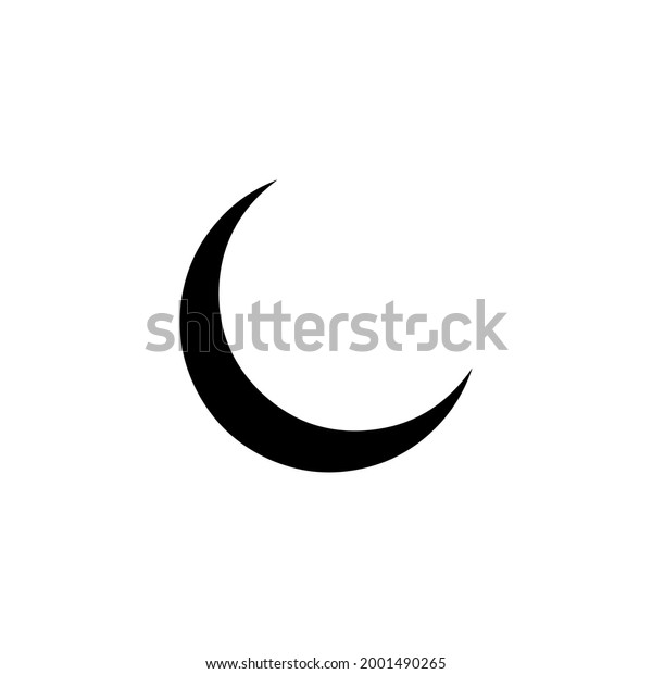 Half Moon Silhouette Vectoricon On White Stock Vector (Royalty Free ...