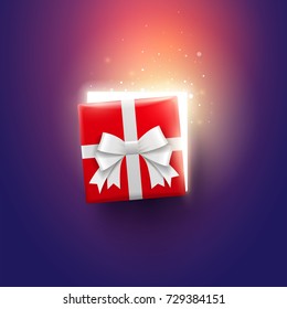Half Open Gift Box Magical Lights Stock Vector (Royalty Free) 729384151 ...