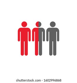Half Peoples Group Icon Vector Stock: vector de stock (libre de ...