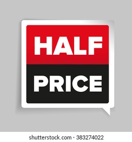 Half Price Sticker Vector Stock Vector (Royalty Free) 383274022 ...