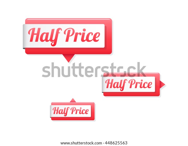Half Price Tags Stock Vector (Royalty Free) 448625563 | Shutterstock